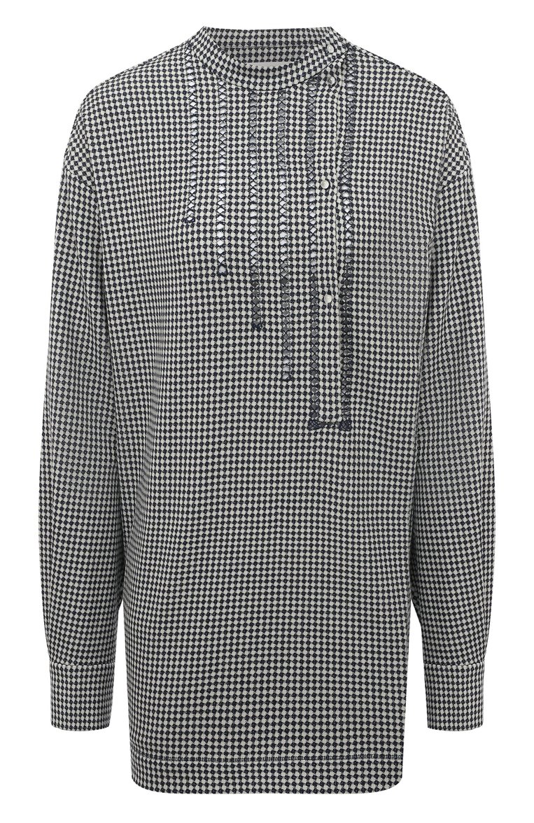 Женская синяя рубашка ALEXANDRA GEORGIEVA BY KRESTETSKAYA STROCHKA купить в интернет-магазине ...