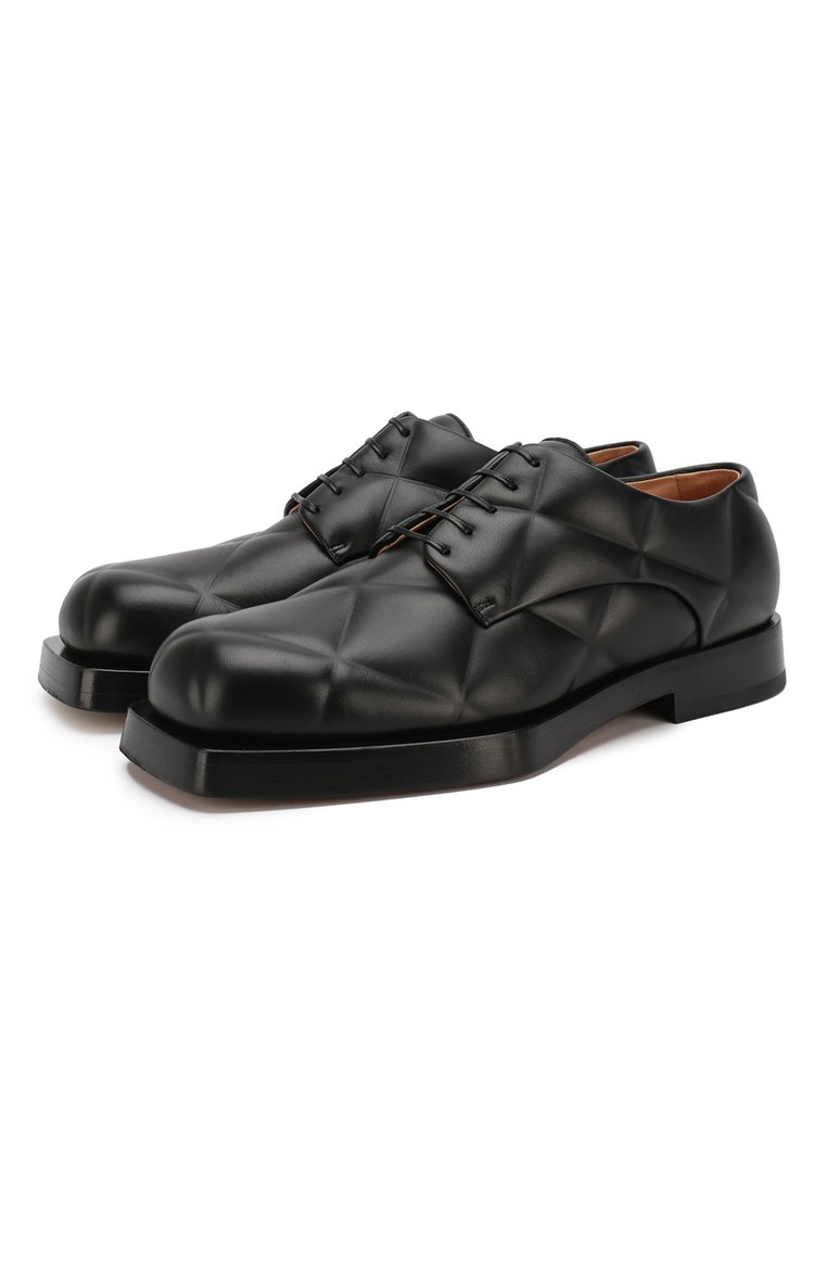 Мужские черные кожаные дерби BOTTEGA VENETA купить в интернет-магазине ...