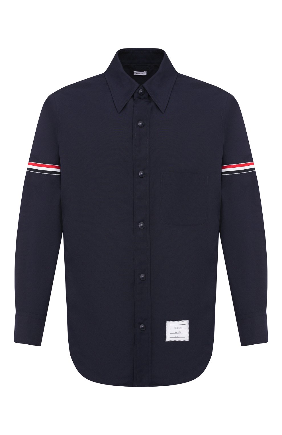 Мужская темно-синяя рубашка THOM BROWNE купить в интернет-магазине ЦУМ ...