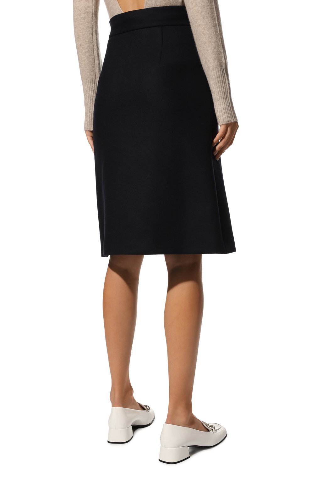 Женская темно синяя шерстяная юбка Miu Miu купить в интернет магазине ЦУМ арт Mg1671 180 F0008