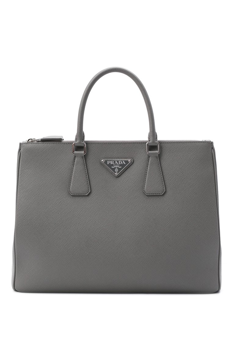 Мужская серая кожаная сумка-тоут PRADA купить в интернет-магазине ЦУМ, арт. 2VG061-2FAD-F0K44 ...