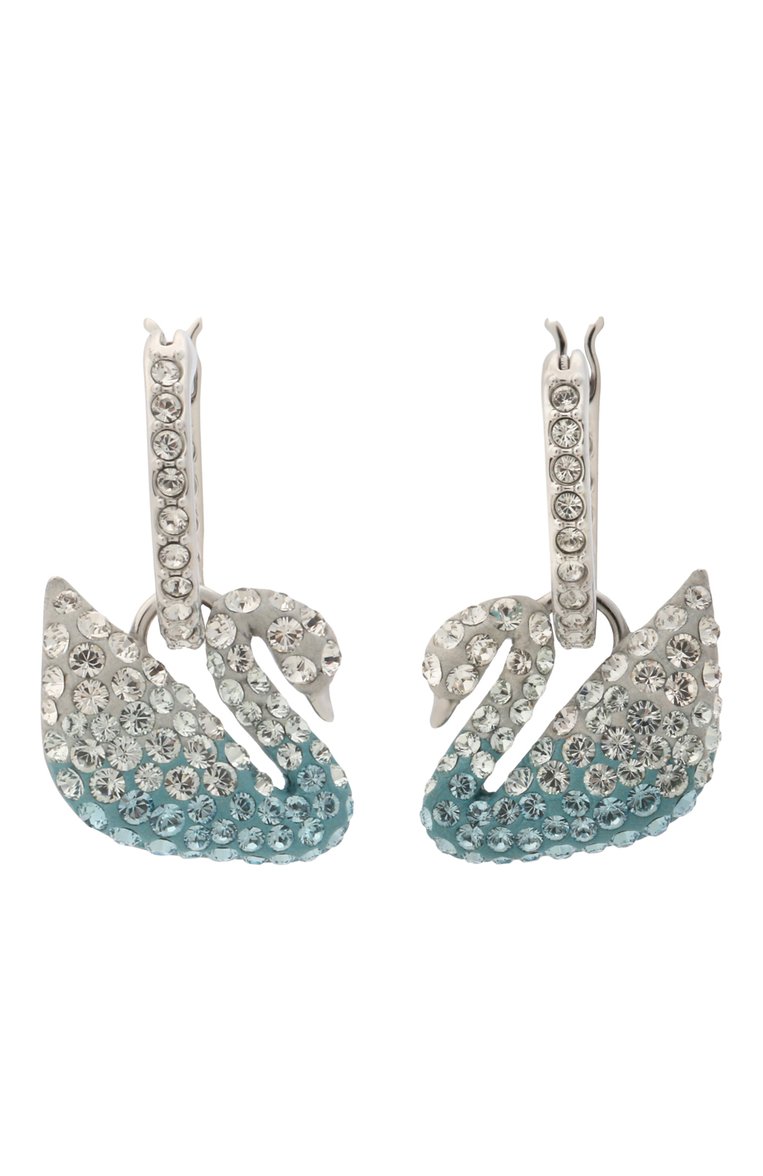 Женские голубые серьги iconic swan SWAROVSKI купить в интернет-магазине ...