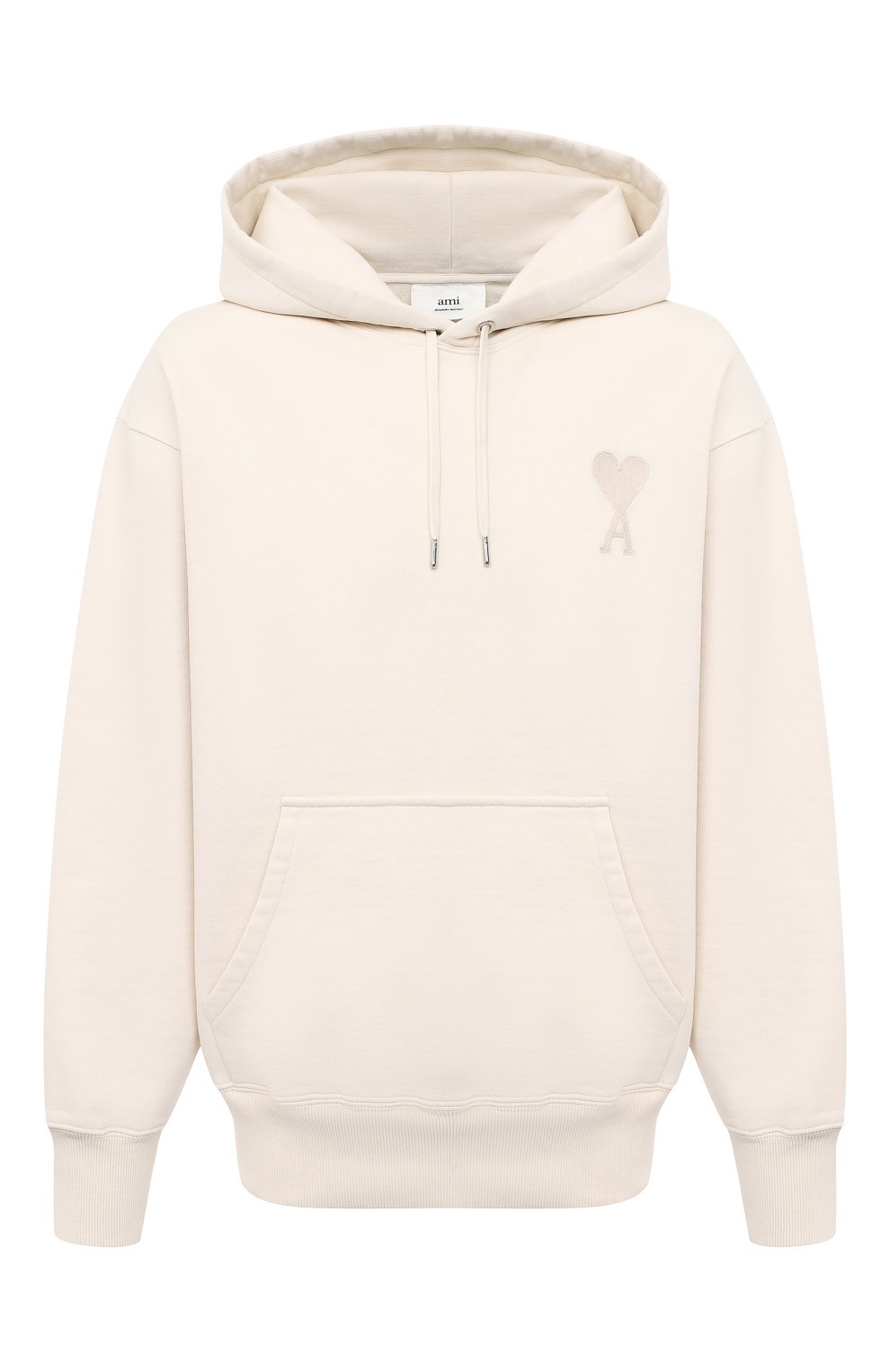 Мужской кремовый хлопковое худи AMI купить в интернет-магазине ЦУМ, арт ...