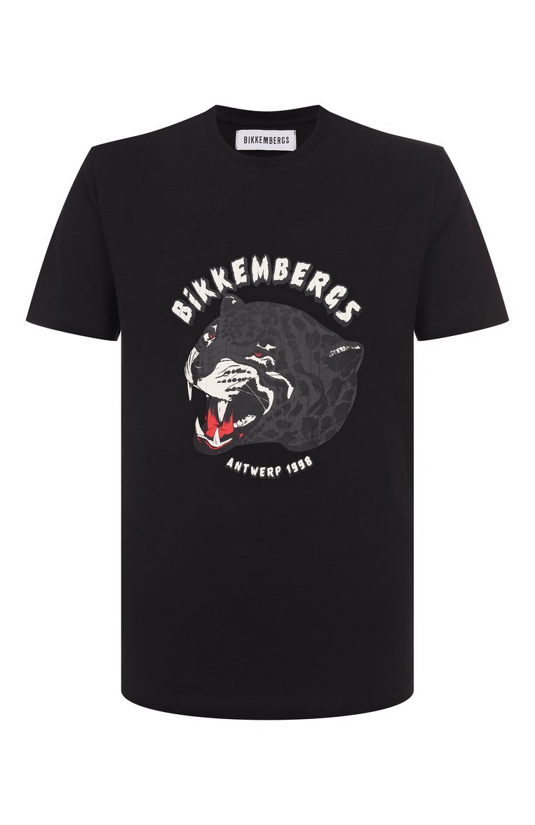 Мужская черная хлопковая футболка DIRK BIKKEMBERGS купить в ЦУМ (арт ...