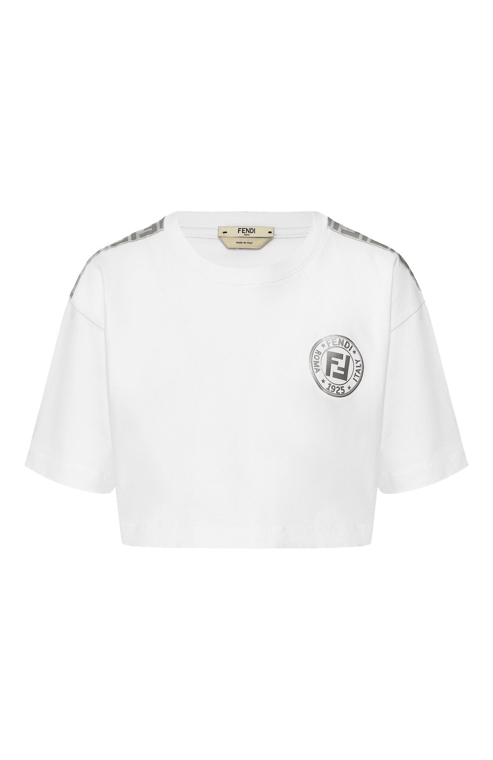 Женская белая хлопковая футболка FENDI купить в интернет-магазине ЦУМ ...