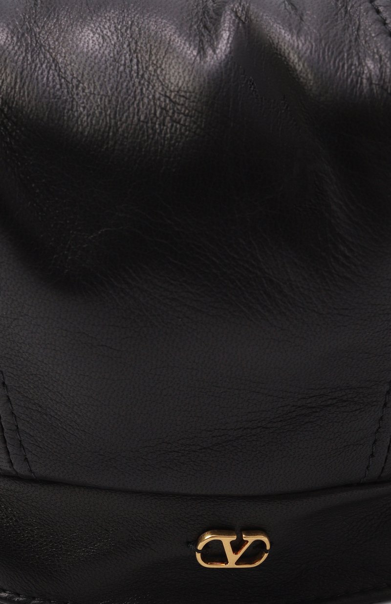 Кожаное кепи черная VALENTINO купить в интернет-магазине ЦУМ, арт ...