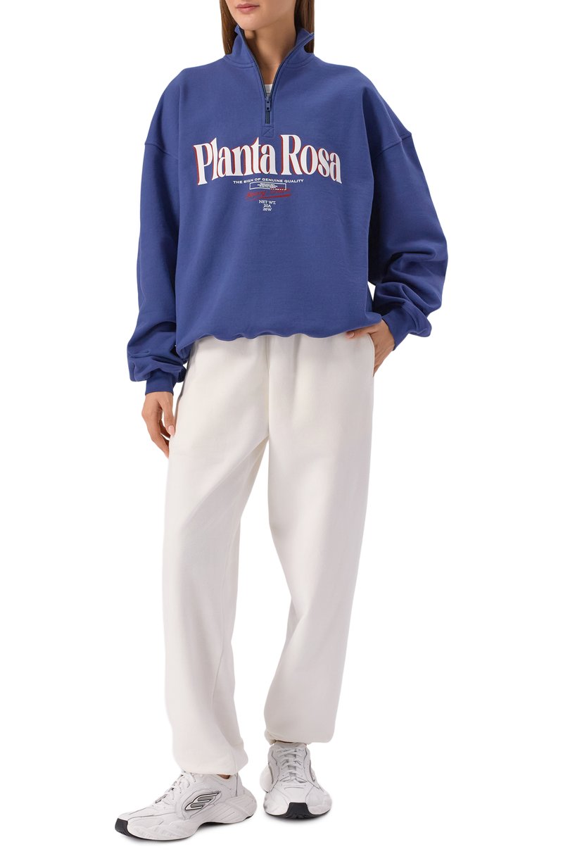 Хлопковые джоггеры PLANTA ROSA белого цвета купить в интернет-магазине ...