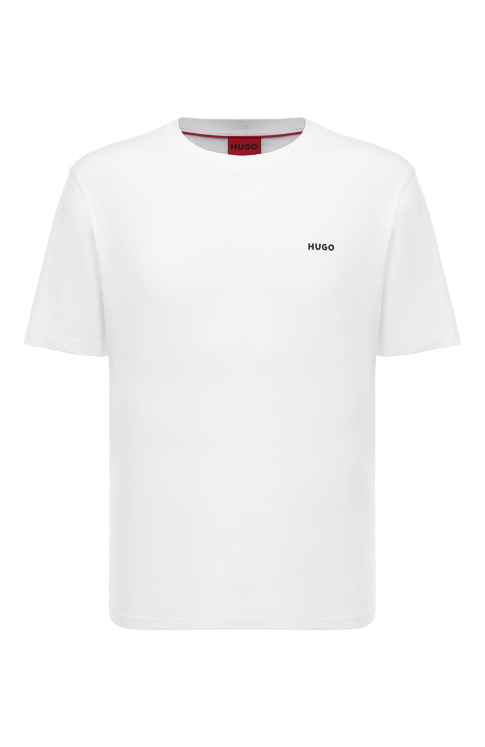Мужская белая хлопковая футболка HUGO купить в интернет-магазине ЦУМ ...