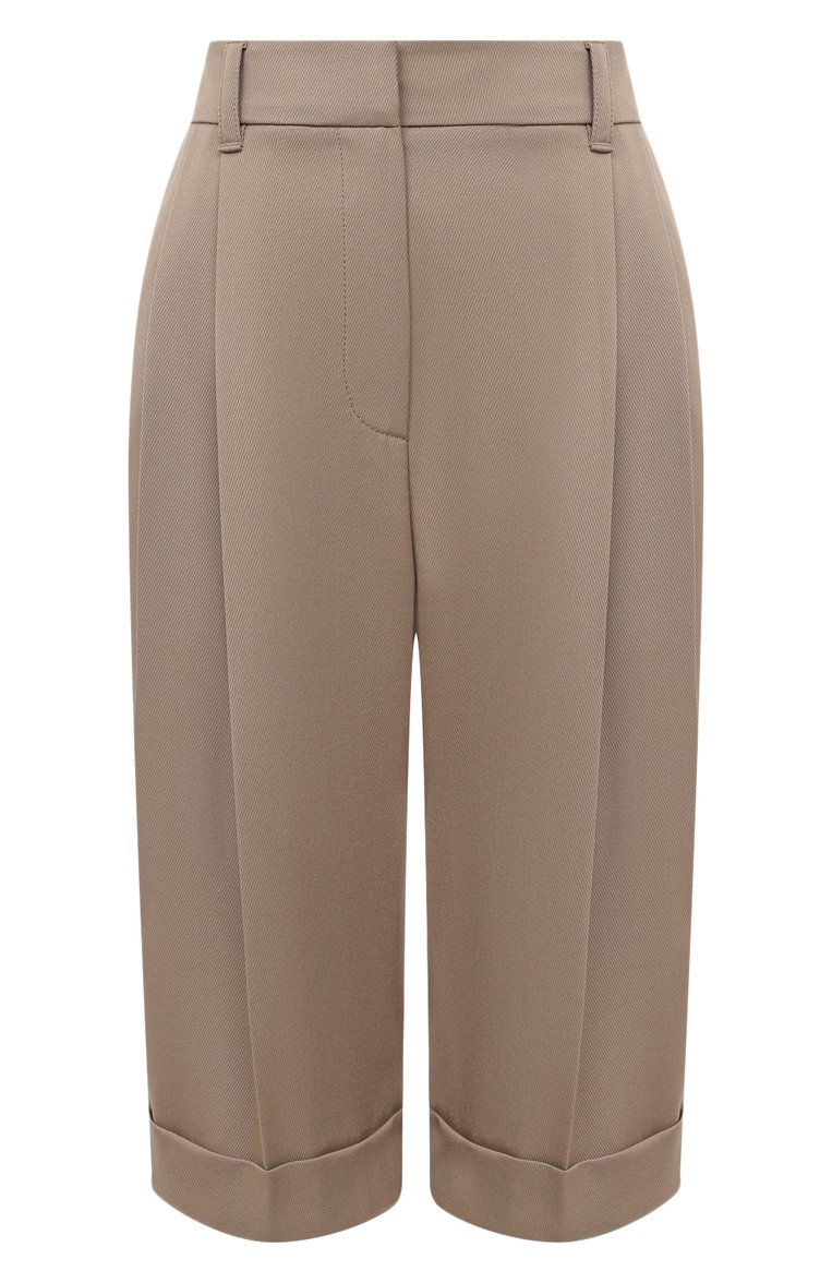 Женские темно-бежевые шерстяные шорты BRUNELLO CUCINELLI купить в ...