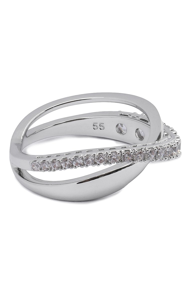Кольцо twist rows SWAROVSKI серебряного цвета купить в интернет ...