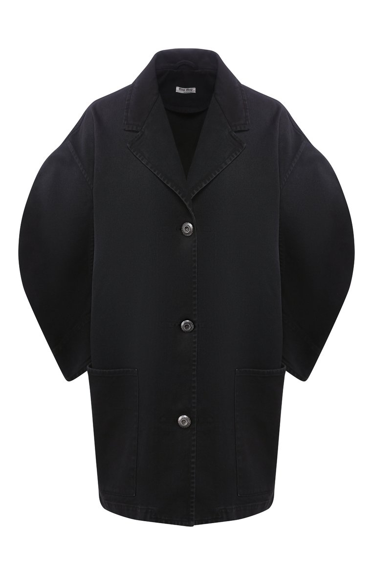 Женская черная джинсовая куртка Miu Miu купить в интернет магазине ЦУМ арт Mh1533 Eia F0002