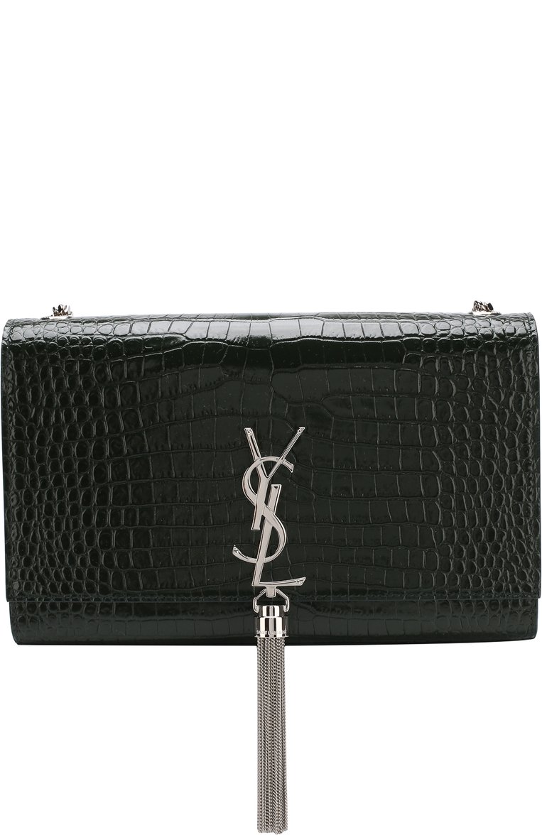 Женская темно-зеленая сумка monogram kate medium SAINT LAURENT купить в ...