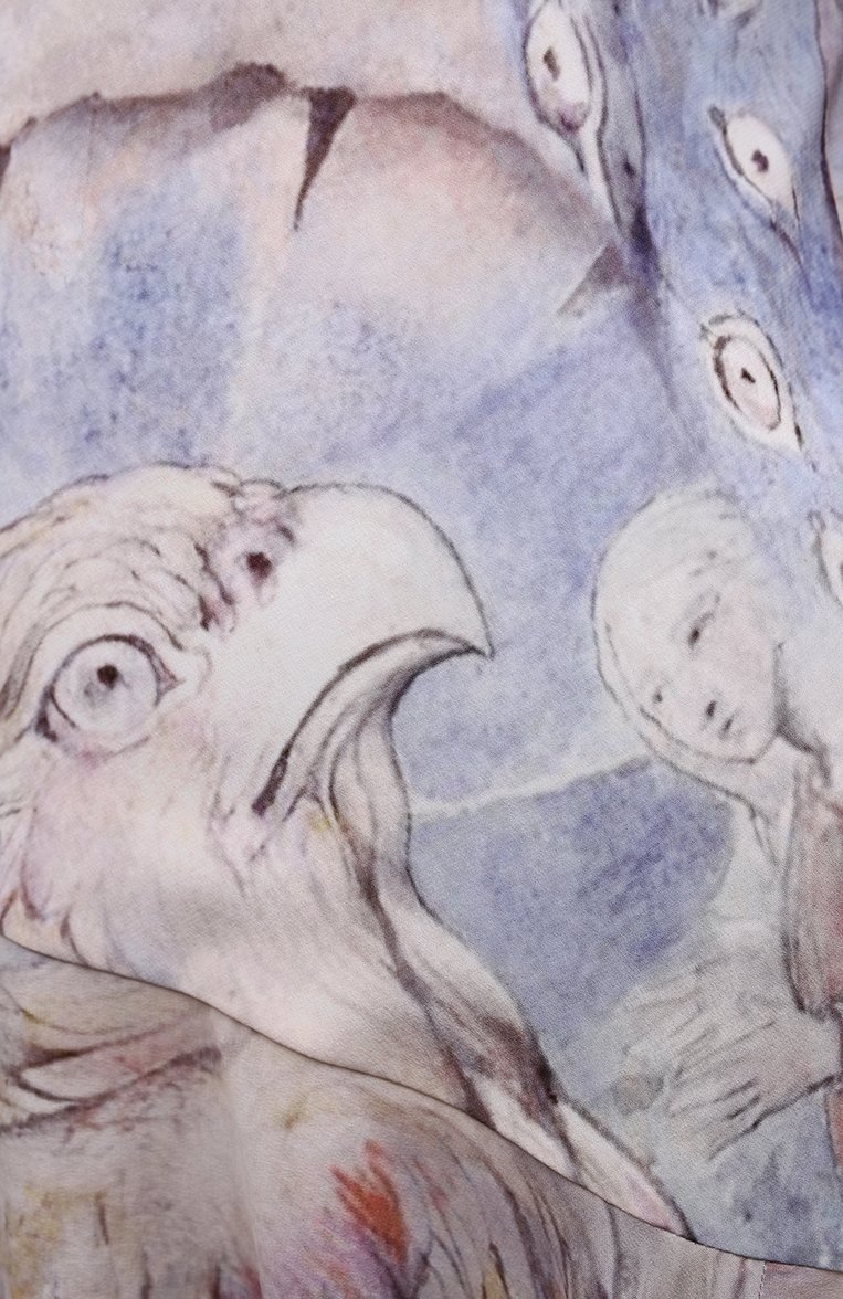 Женское разноцветное шелковое платье ALEXANDER MCQUEEN купить в ...