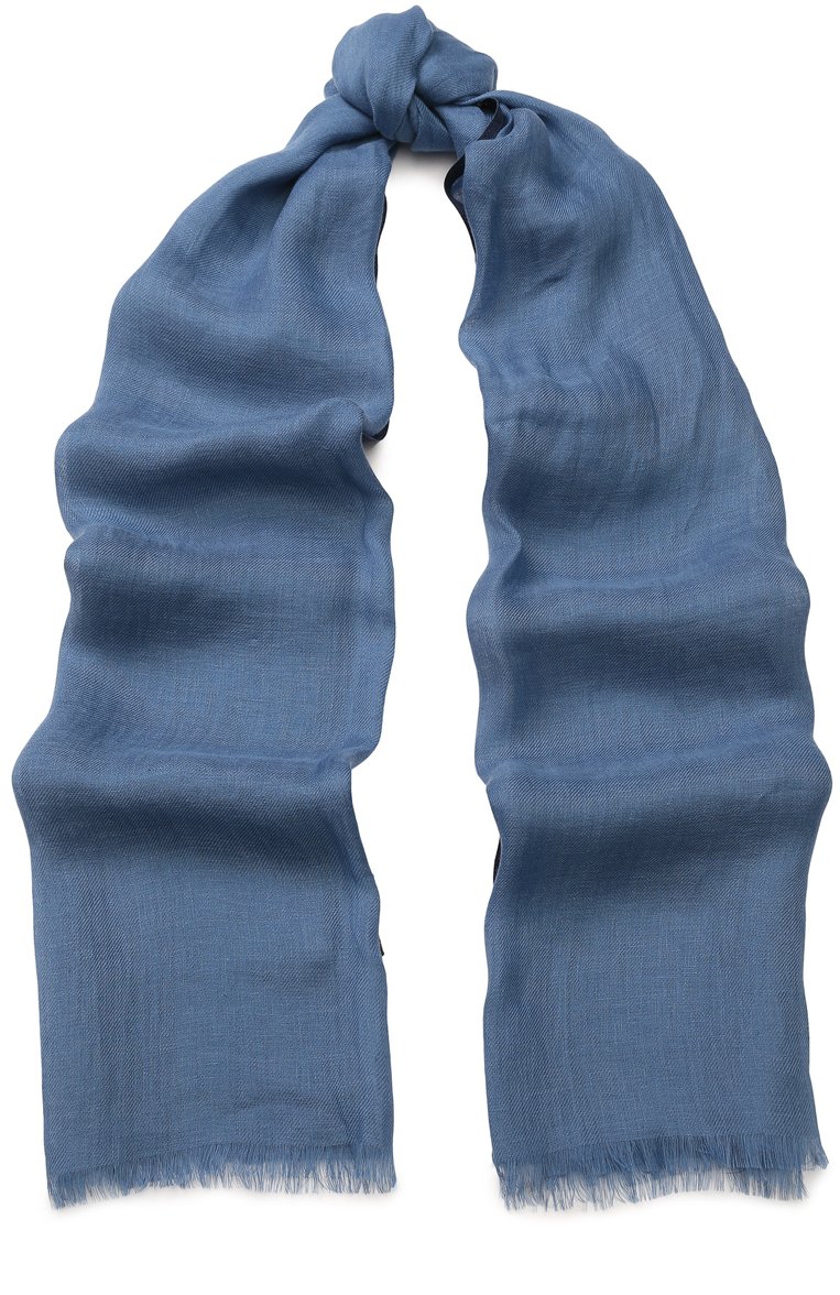 Женская голубая шаль neilos из смеси льна и шерсти с шелком LORO PIANA ...
