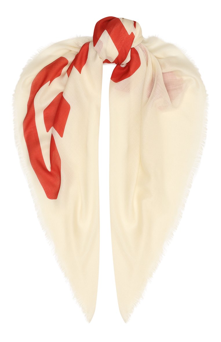 Женский белый платок из кашемира и шелка GIVENCHY купить в интернет ...