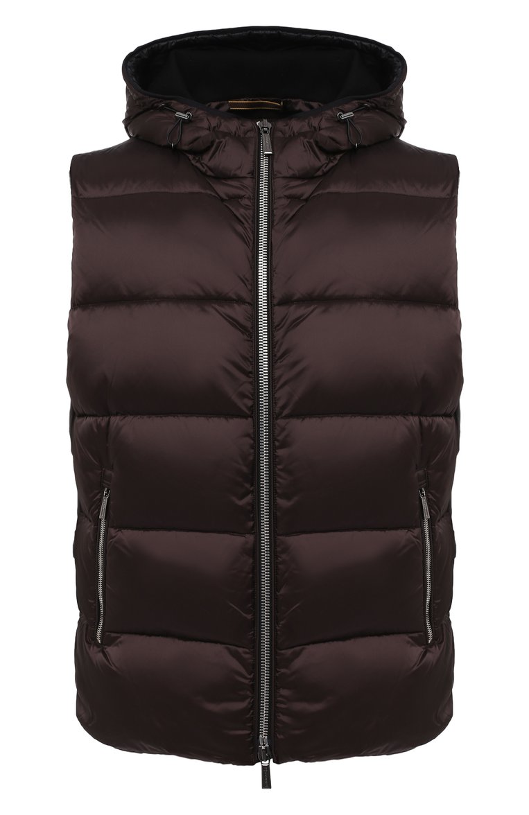 Мужской темно-коричневый пуховый жилет perseo-sh MOORER купить в интернет-магазине ЦУМ, арт ...