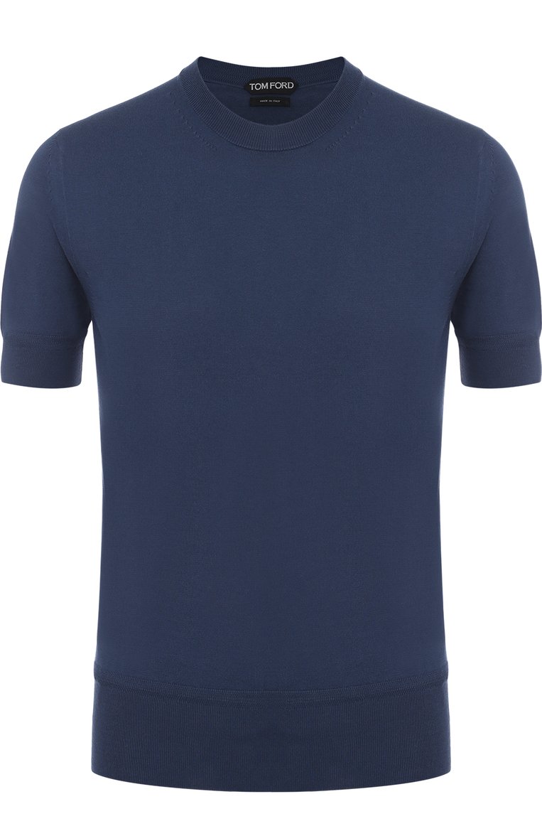 Мужская синяя хлопковая футболка TOM FORD купить в интернет-магазине ...