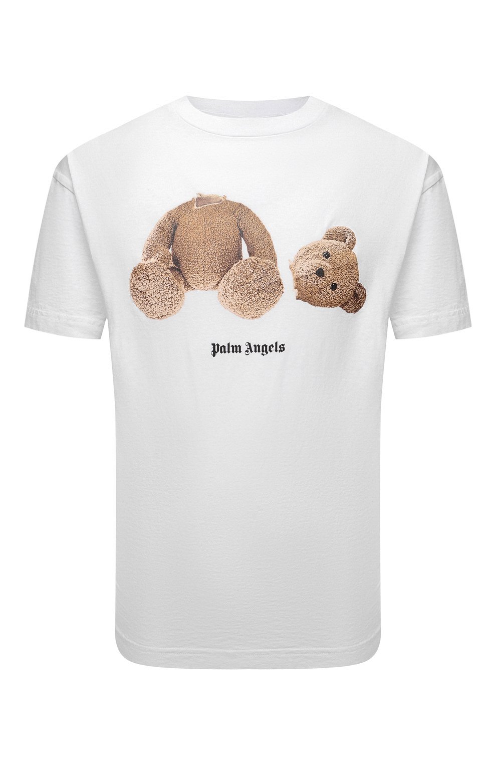 Мужская белая хлопковая футболка PALM ANGELS купить в интернет-магазине ...