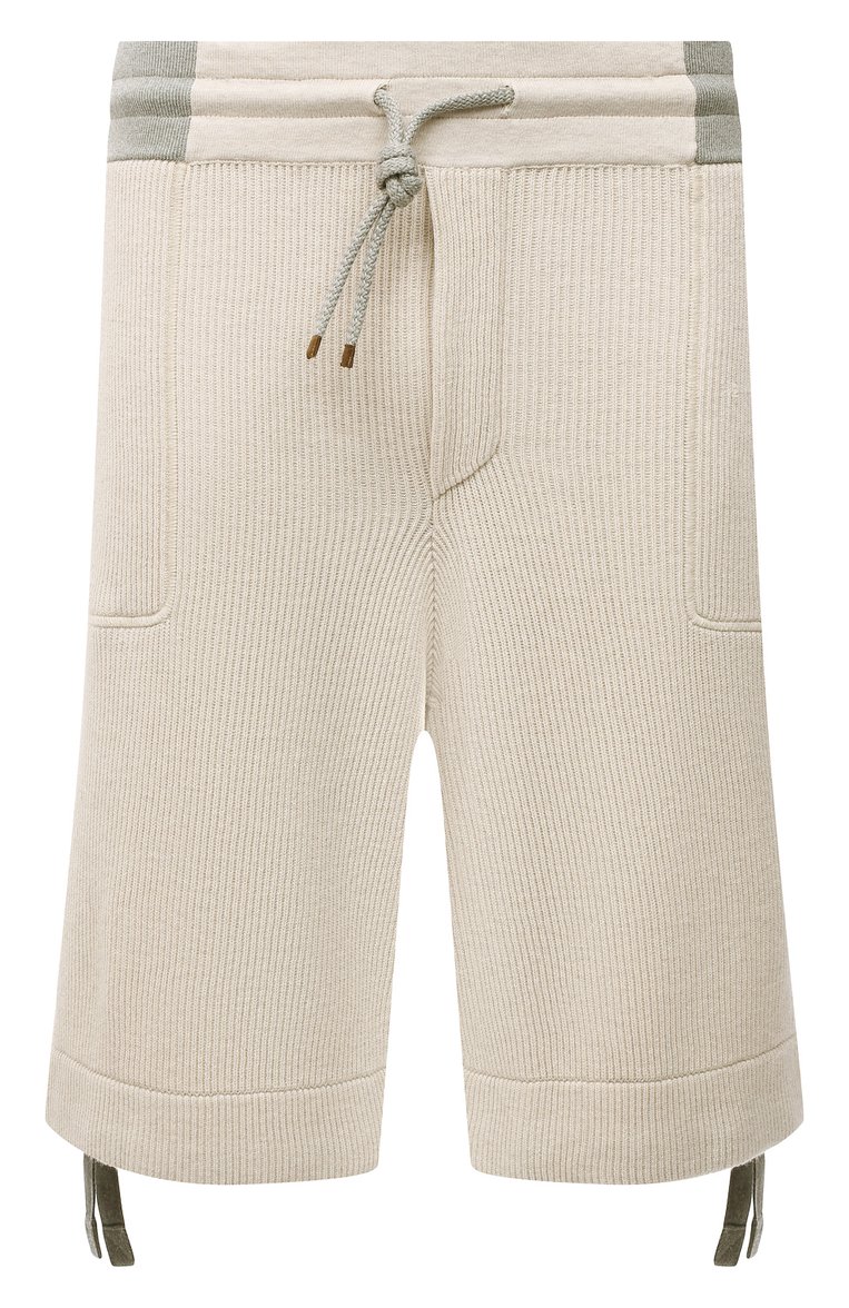 Хлопковые шорты Brunello Cucinelli цвет кремовый купить в ЦУМ OUTLET ...