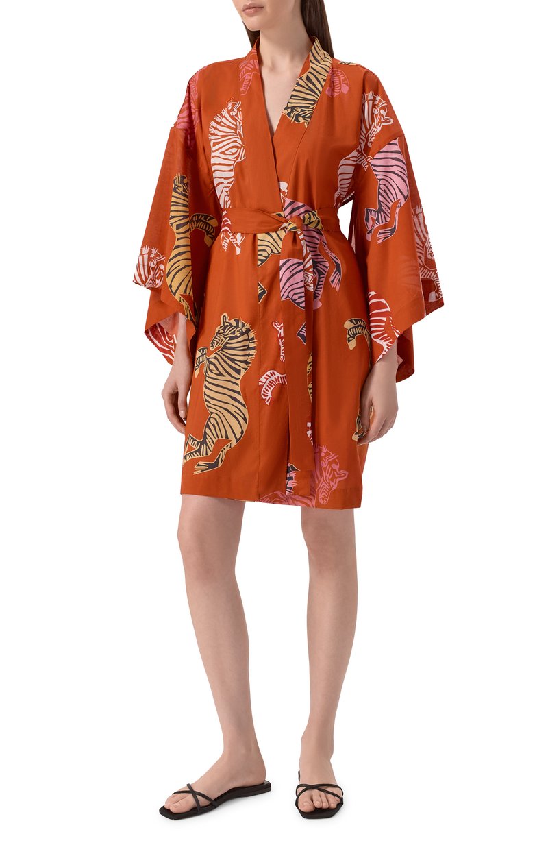 Женский оранжевый хлопковый халат ANY WOWZERS купить в интернет ...
